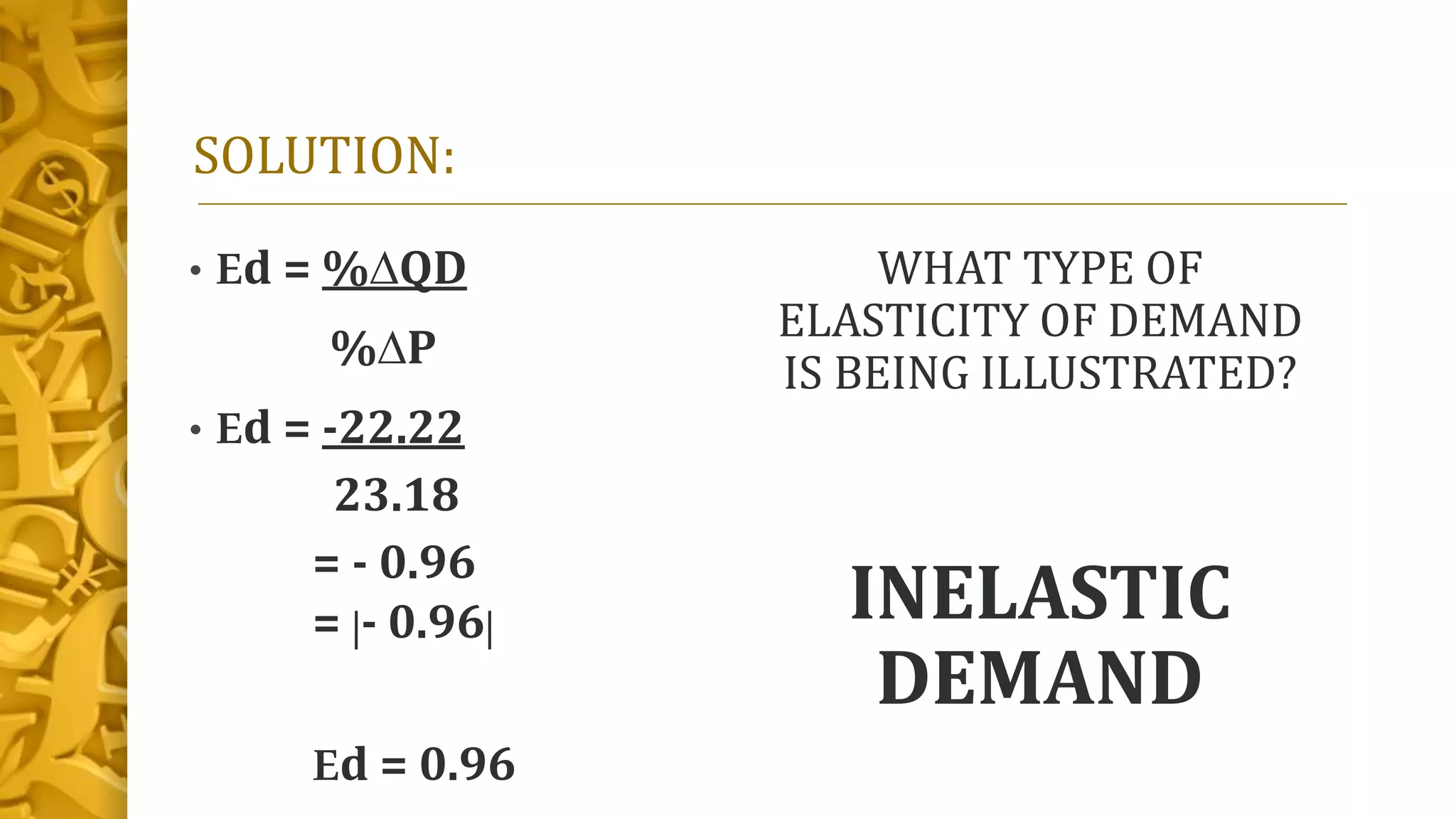 Price Elasticity Of Demand Ped Pptx