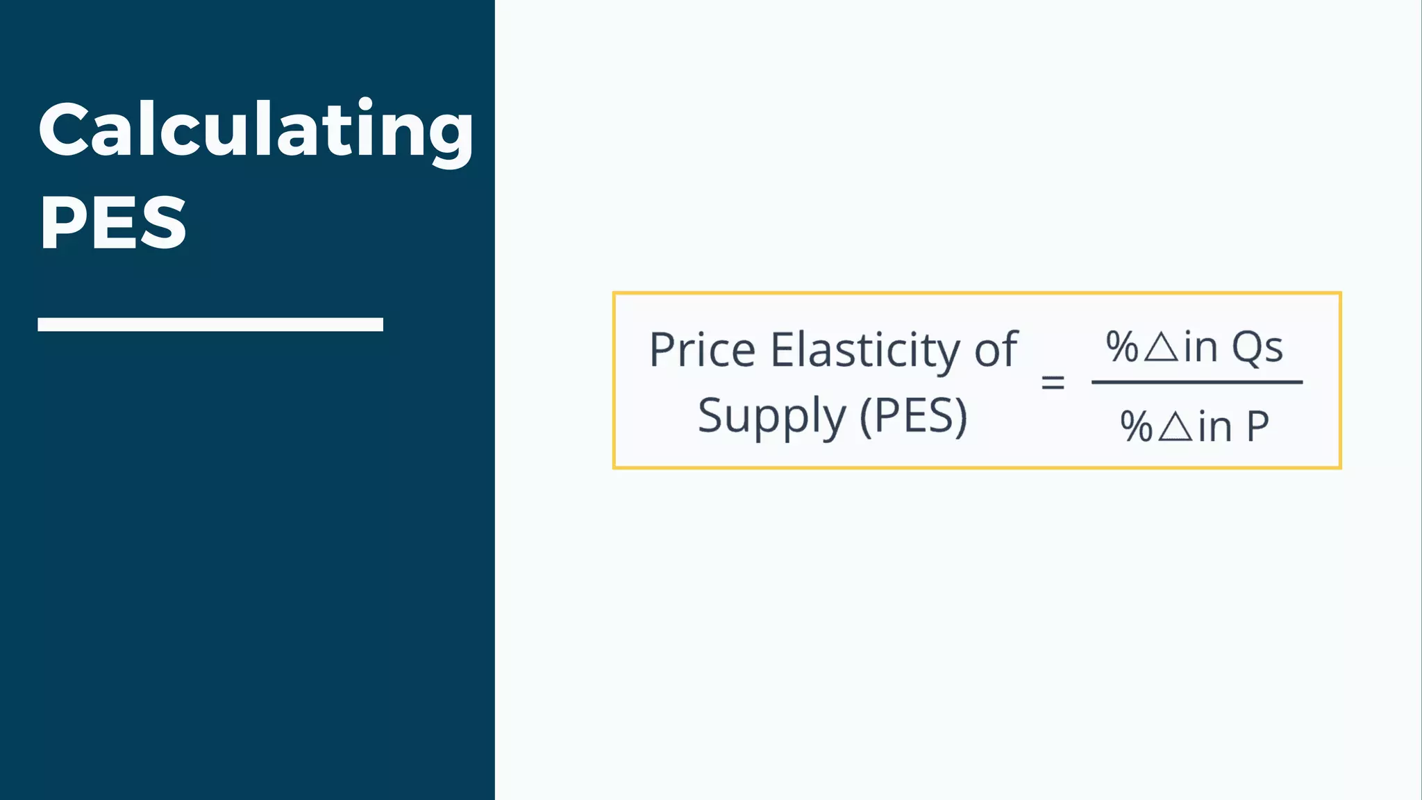 Price Elasticity Of Supply - PES | PDF