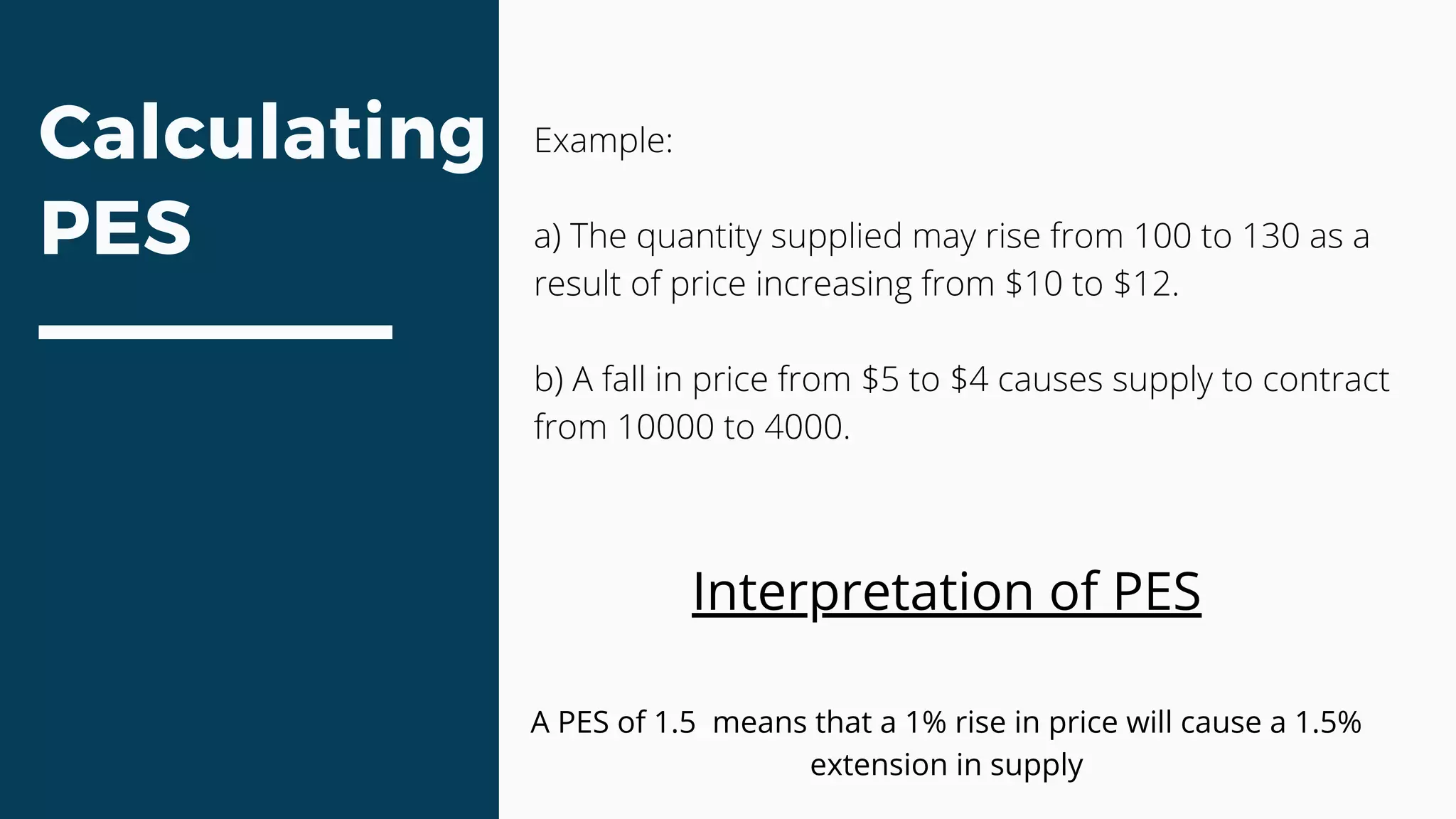 Price Elasticity Of Supply - PES | PDF