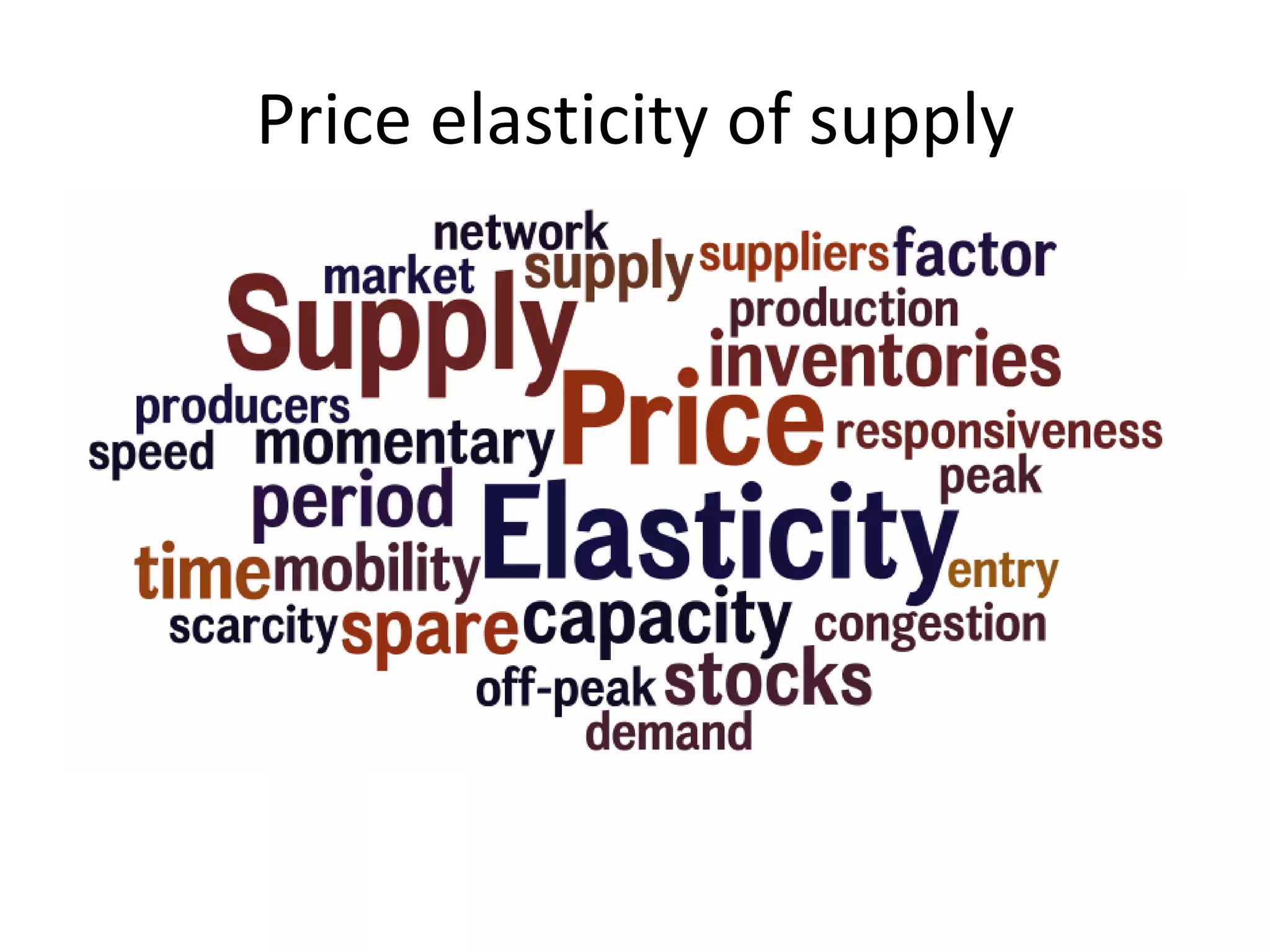 Price Elasticity of Supply | PPTX