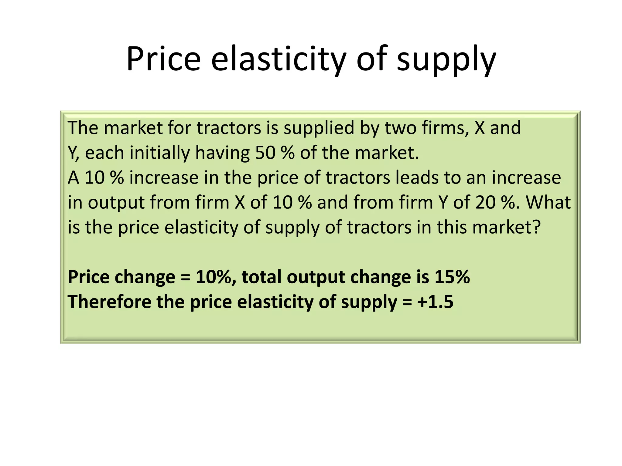 Price Elasticity of Supply | PPTX