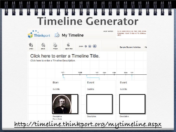 Timeline Generator http://timeline.thinkport.org/mytimeline.aspx