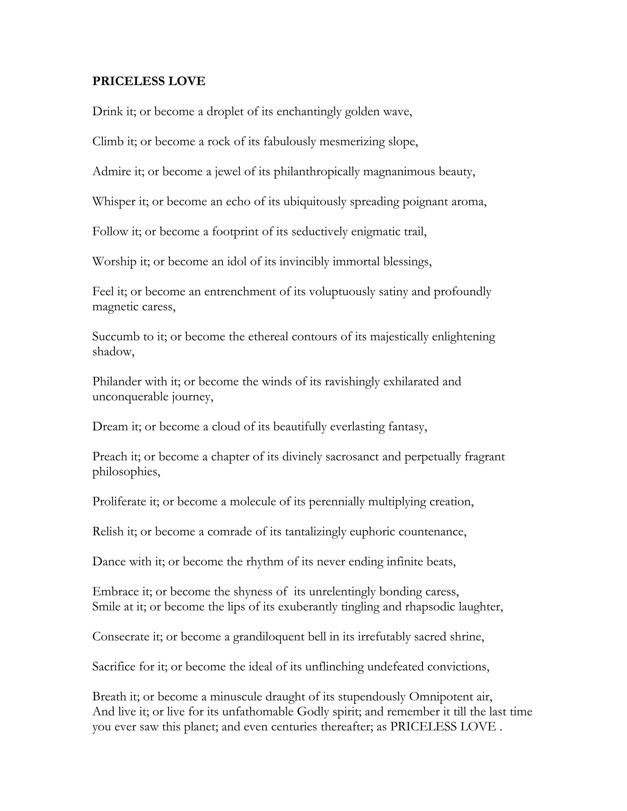 Priceless Love | DOC