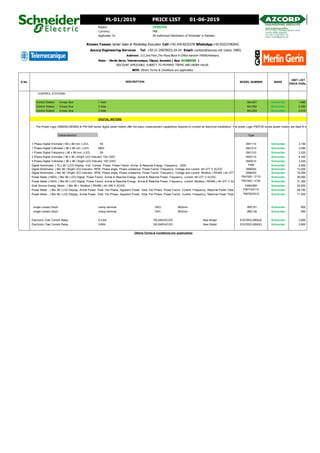 Price list 2019 lv stocking schneider pak | PDF