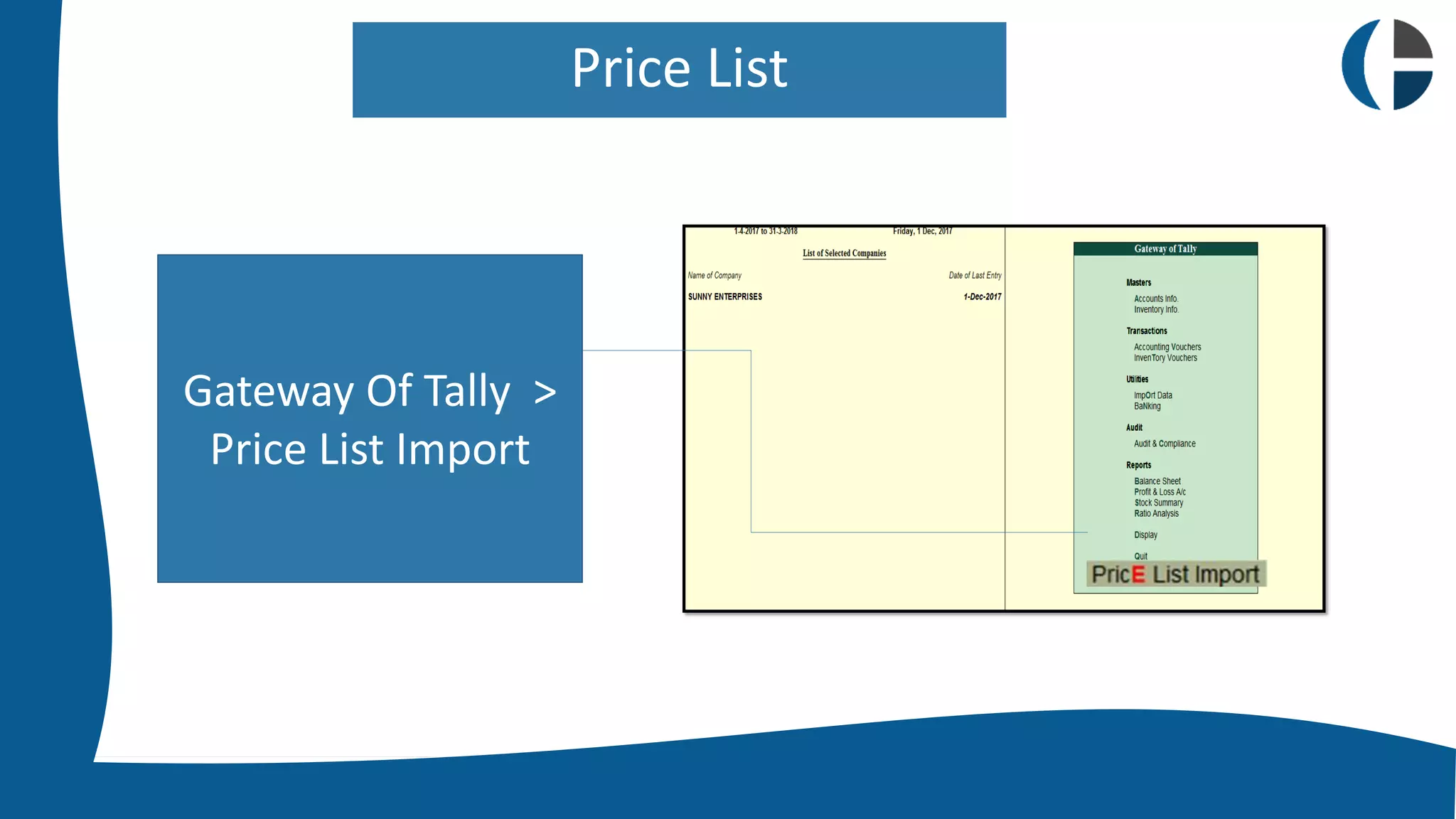 Price list import From excel To tally | PPTX