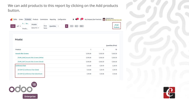 Pricelist Revamp & Print Formats in Odoo 18 | PPTX