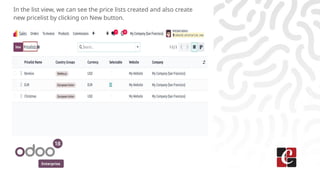 Pricelist Revamp & Print Formats in Odoo 18 | PPTX