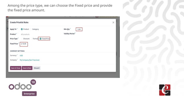 Pricelist Revamp & Print Formats in Odoo 18 | PPTX