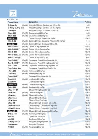 Pricelist Zubit Life Care - PCD Pharma Company | PCD Pharma Franchise ...
