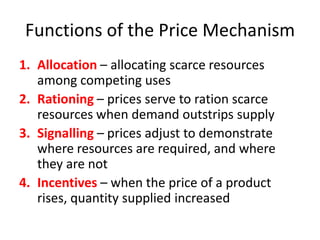The Price Mechanism in Action | PPT