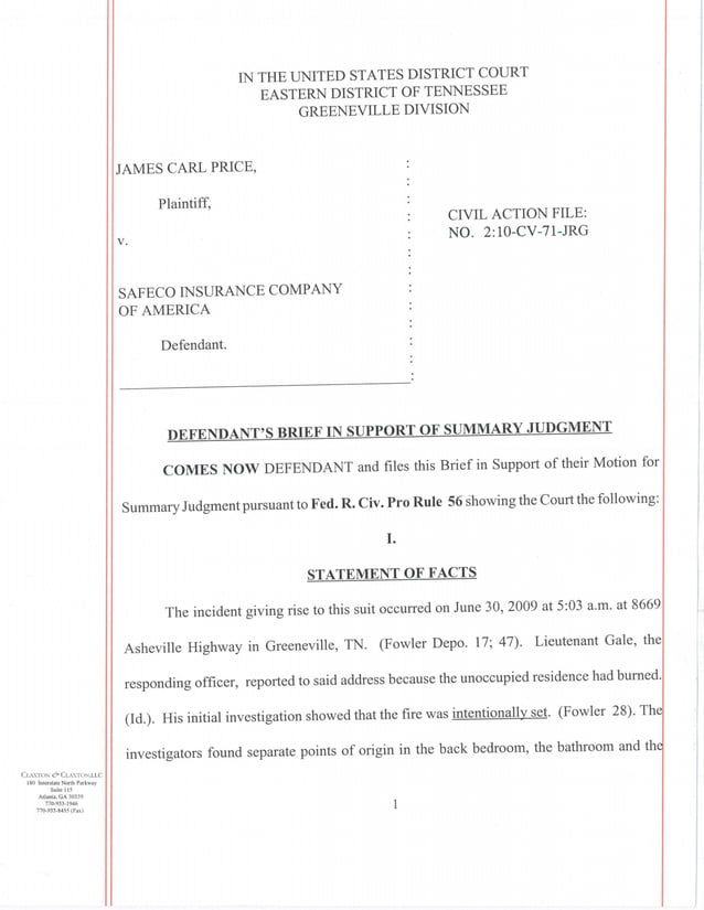 Motion For Partial Summary Judgment | PDF