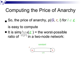 Price of anarchy is independent of network topology | PPT
