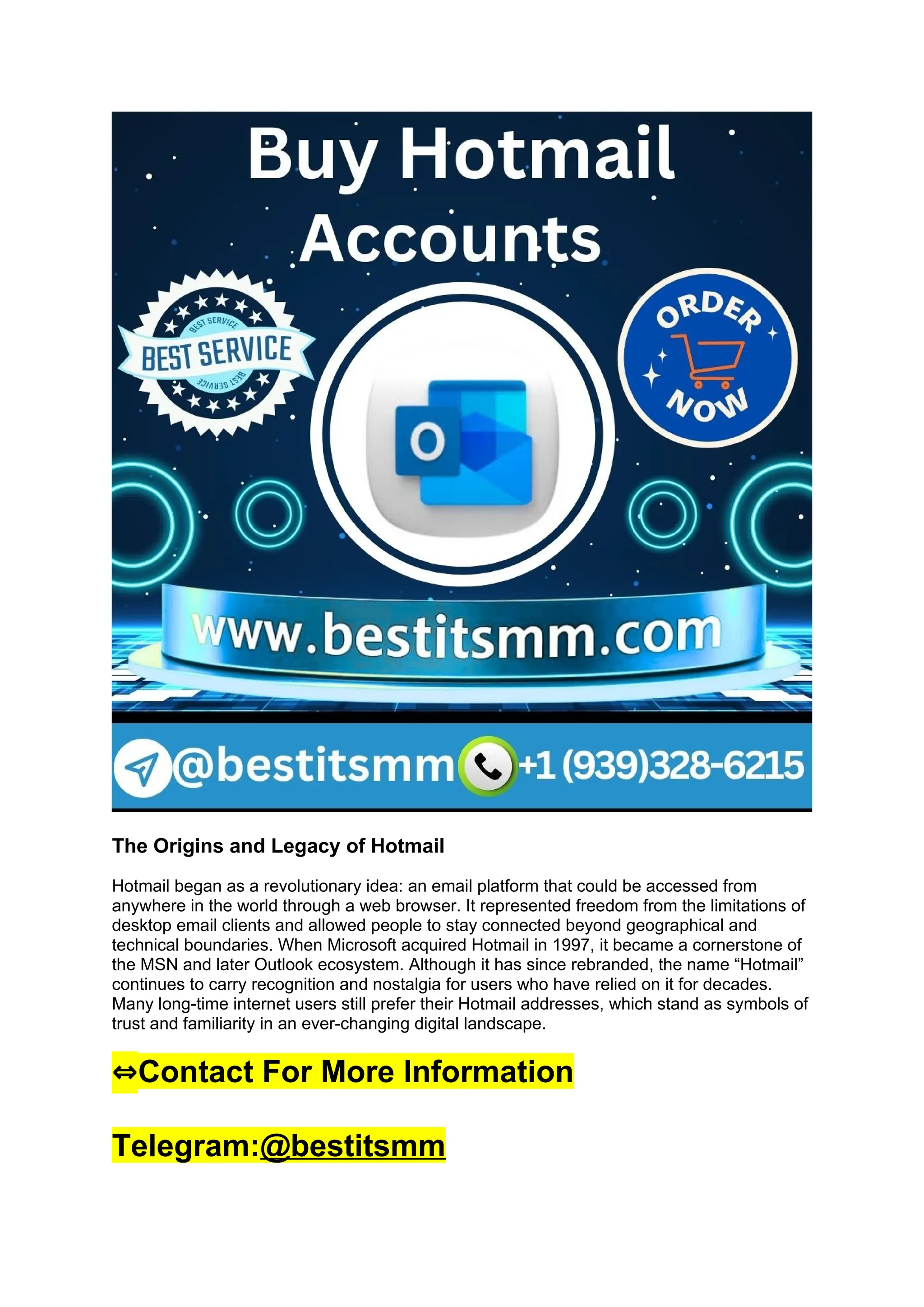 Price of buying Hotmail accounts for business support.docx