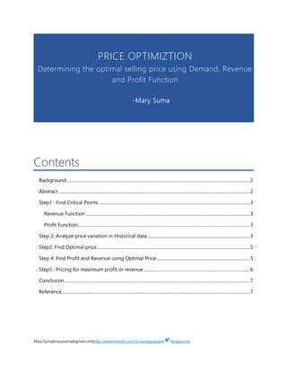 Price Optimization | PDF