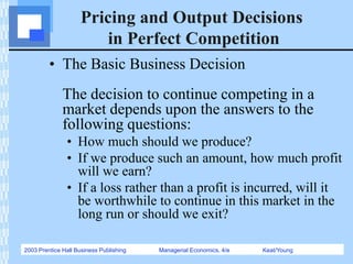 Pricing and Output Decision managerialpptx | PPTX