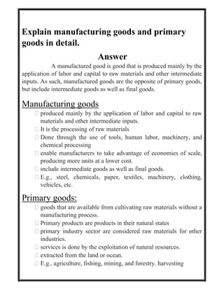 Price policy ,income tax manufacturing and primary goods | PDF