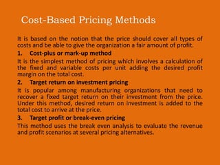 Price & pricing factors | PPTX