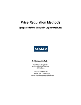 Electricity Markets and Price Regulation Methods | PDF | Stocks and ...