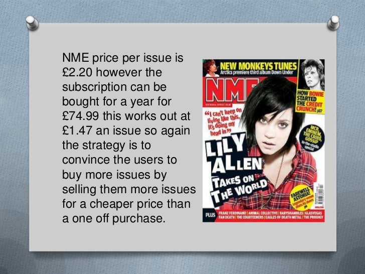 Prices of music magazines