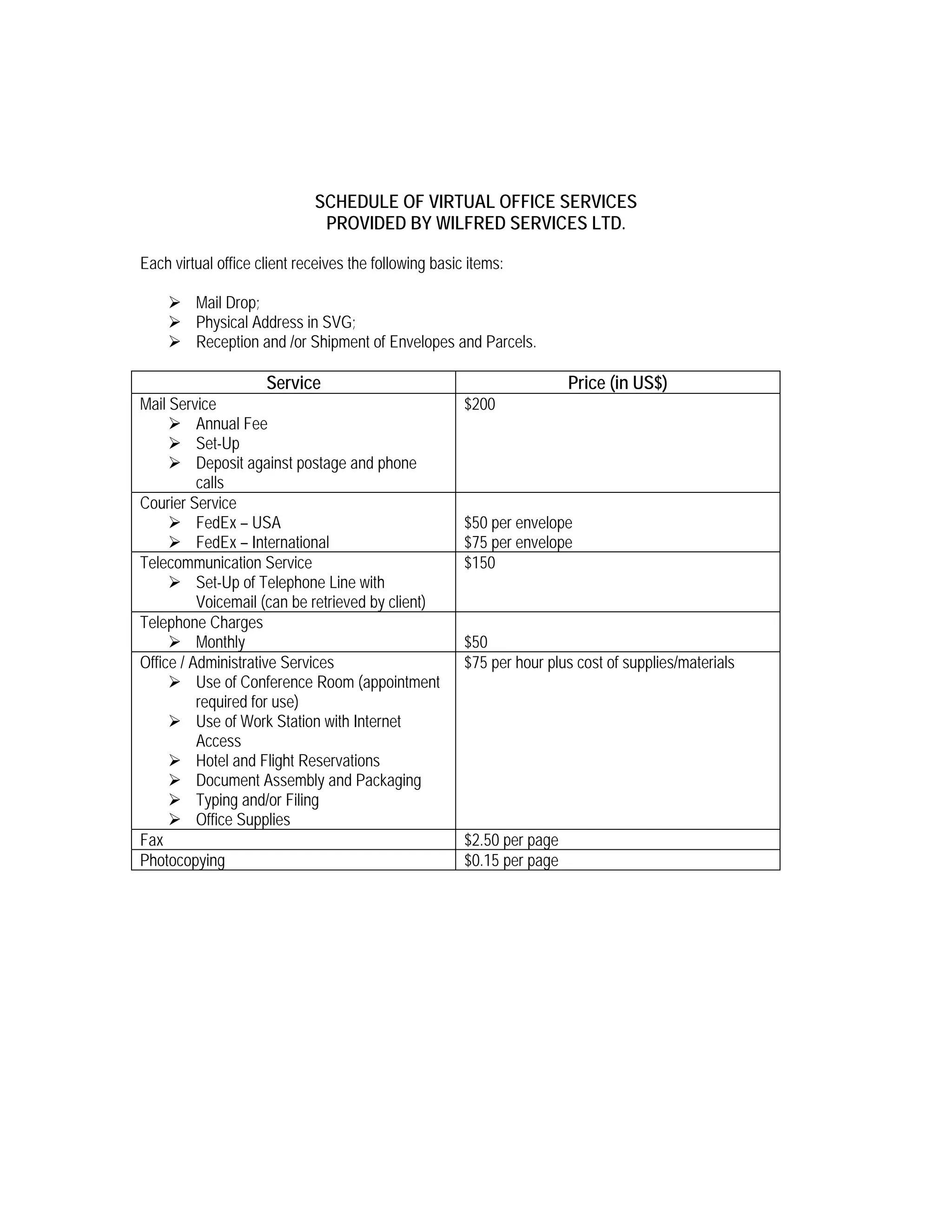 Schedule of Rates | PDF