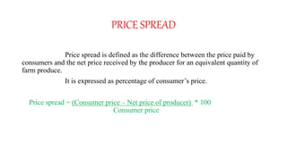 Price spread and marketing efficiency | PPTX