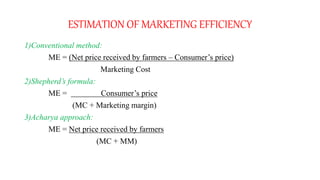 Price spread and marketing efficiency | PPTX