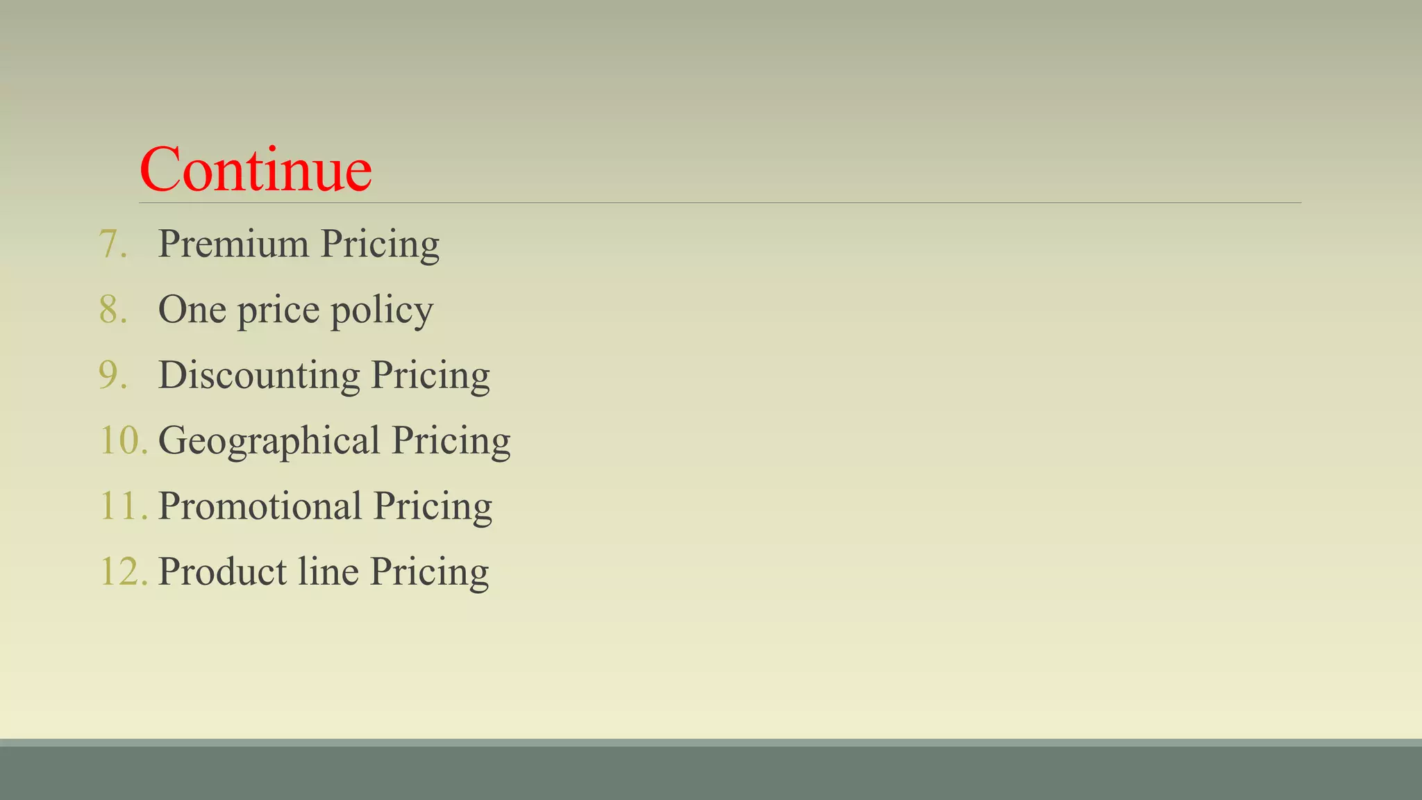 Price strategy | PPT