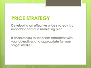 PRICE STRATEGY/ strategic Marketing .ppt