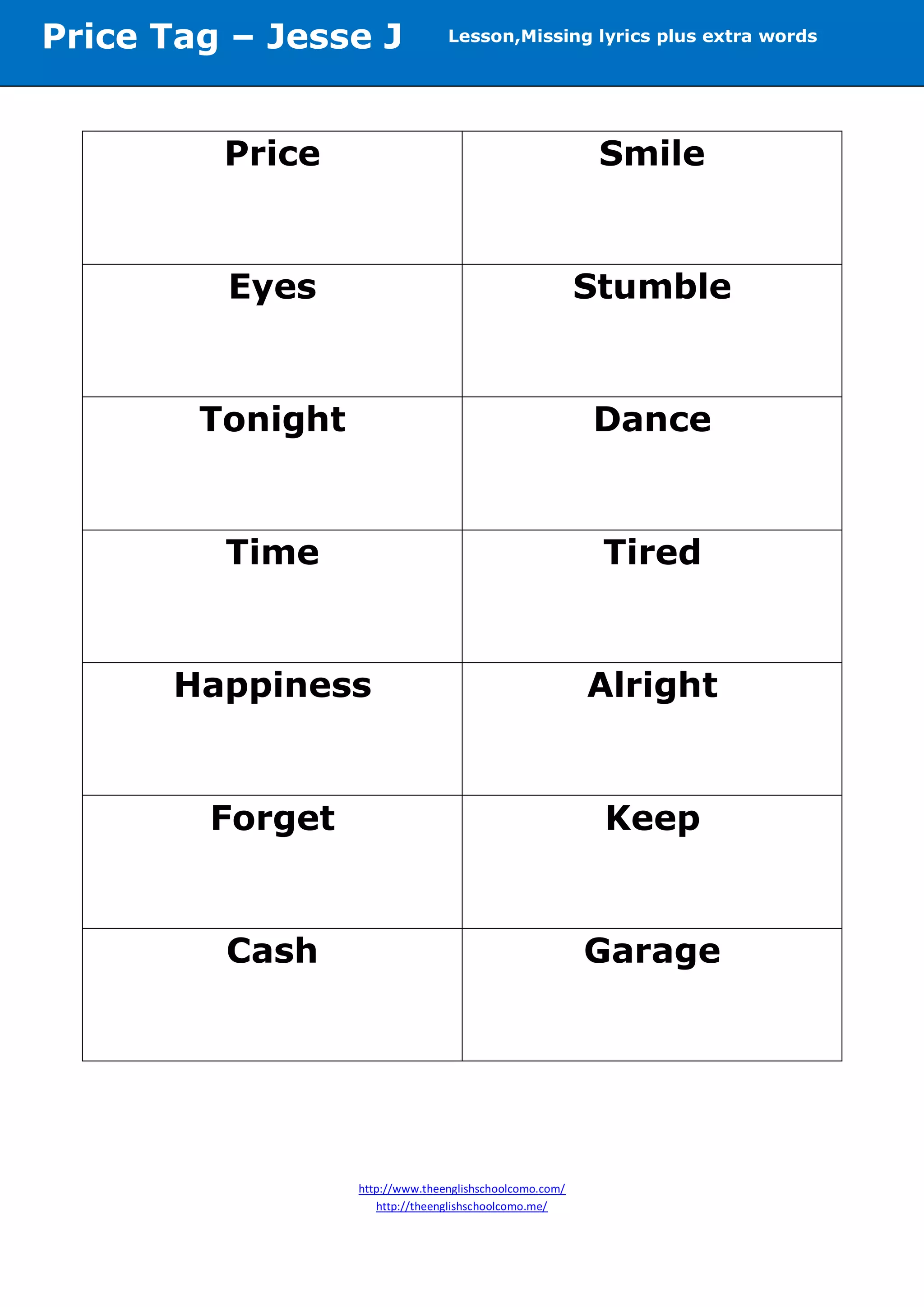Price tag words | PDF