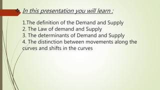 Price theory- Demand and Supply | PPT