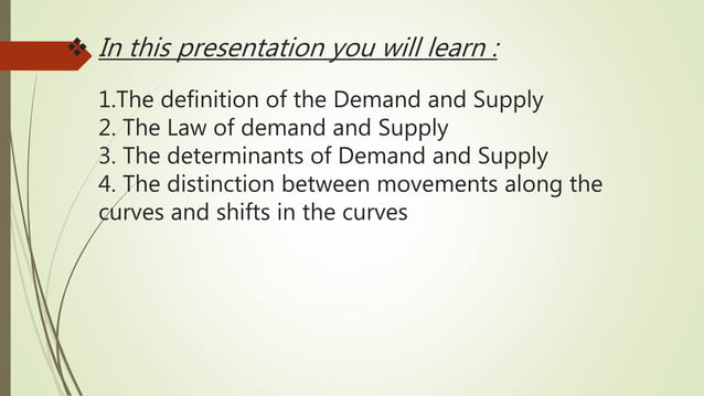 Price theory- Demand and Supply | PPT