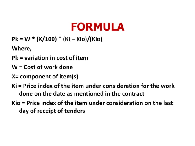 Price variation in works contracts | PPTX | Business Accounting ...