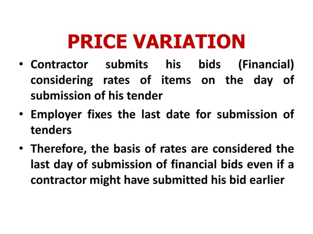 Price variation in works contracts | PPTX | Business Accounting ...