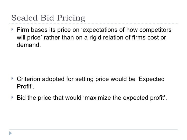 Pricing pricing