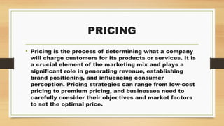 PRICING,OBJECTIVES,FACTORS AFFECTING PRICING DECISIONS | PPTX