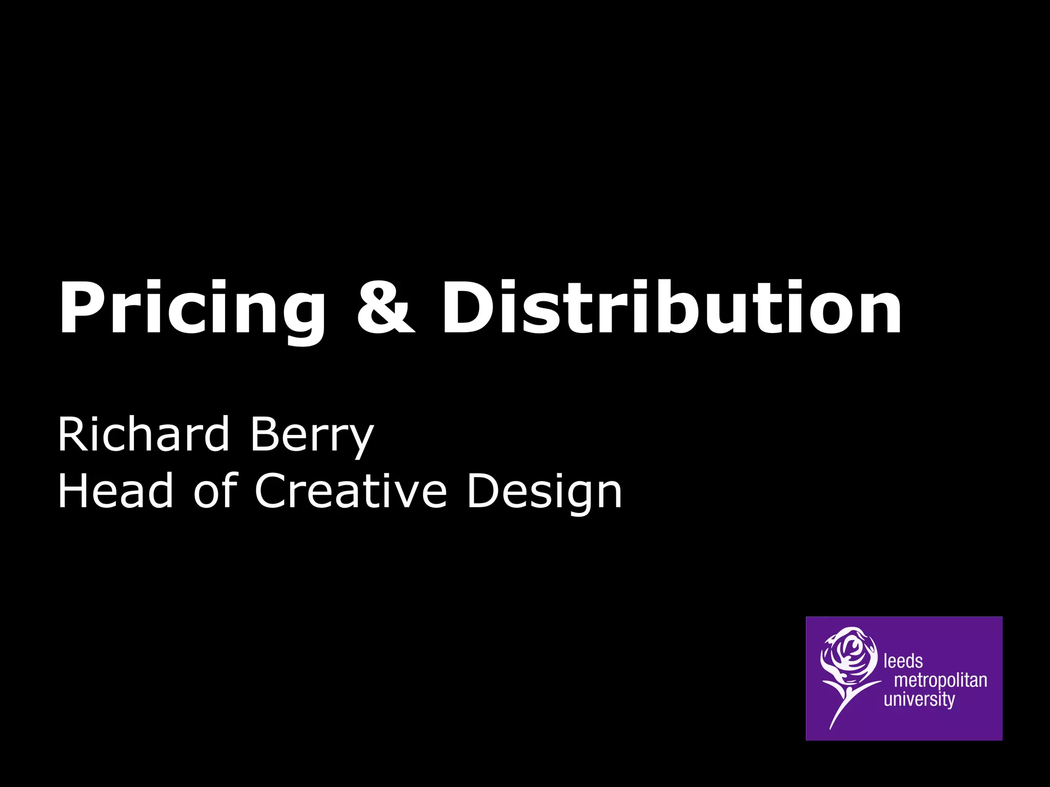 Pricing And Distribution | PPT
