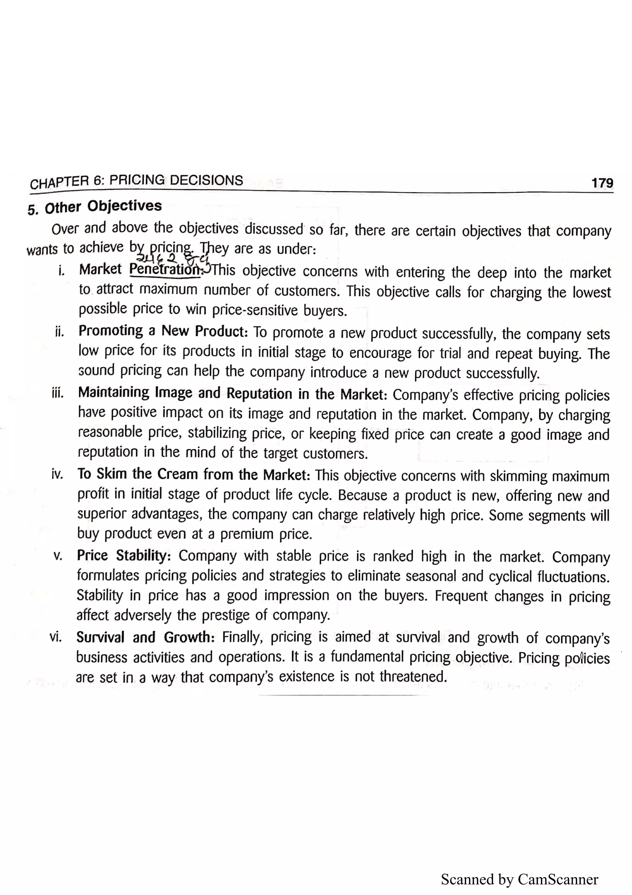 Pricing decisions: objectives and strategies-methods of pricing | PDF
