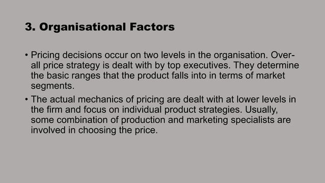 PRICING DECISIONS & FACTORS INFLUENCING PRICING DECISIONS | PPTX ...