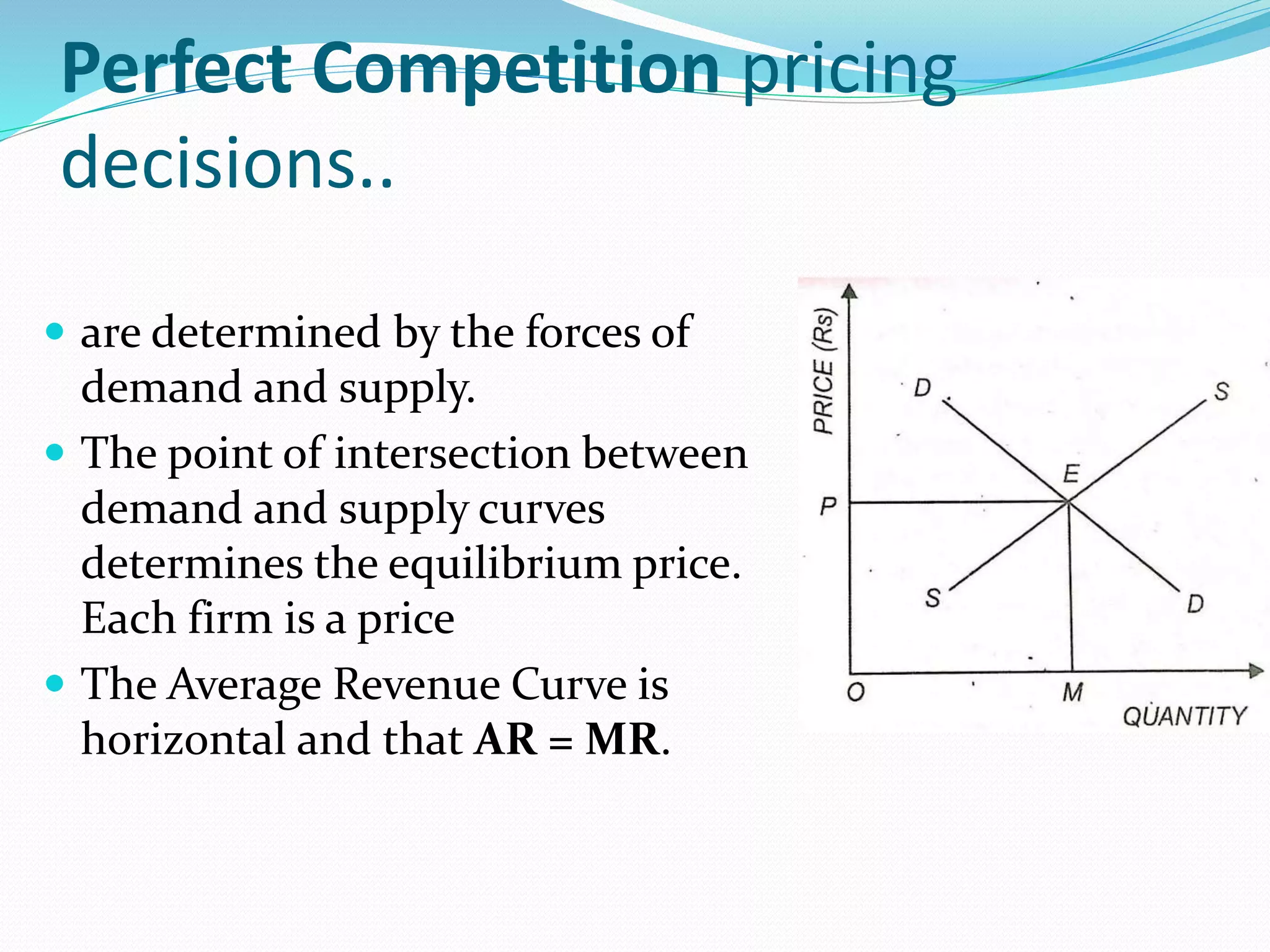Pricing decisions under different market structures | PPTX