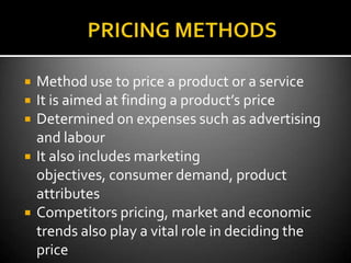 Pricing methods | PPT