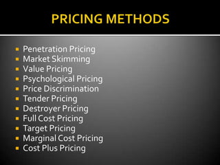 Pricing methods | PPT