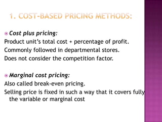 Pricing methods | PPTX
