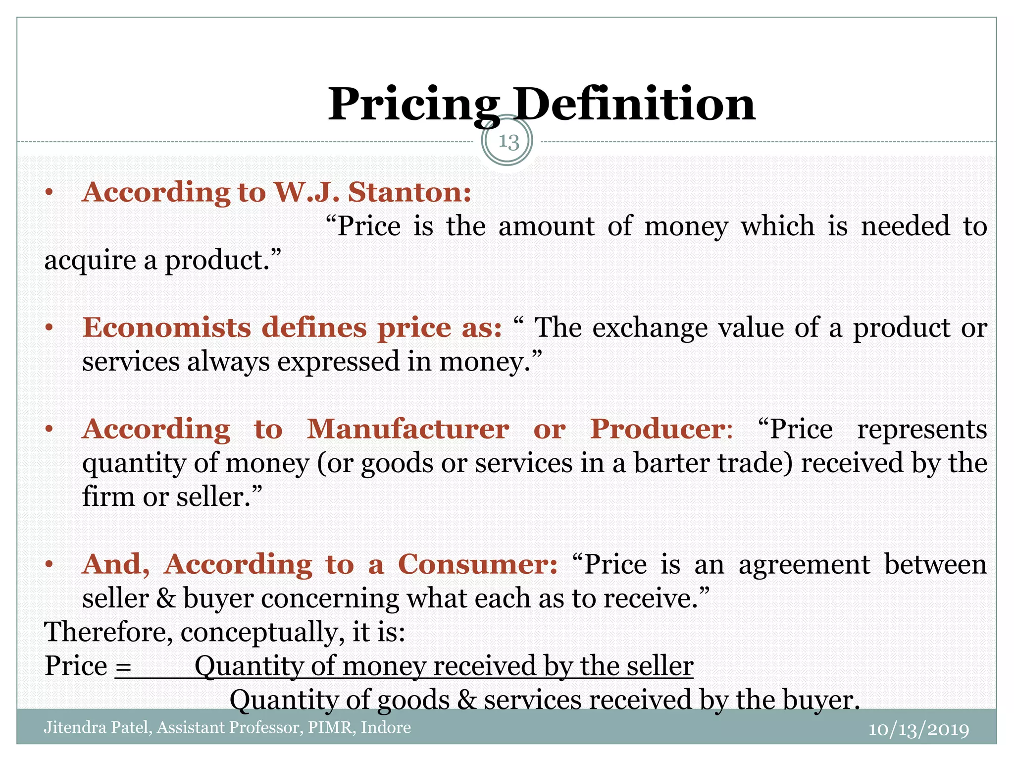 Pricing mix in marketing | PPTX