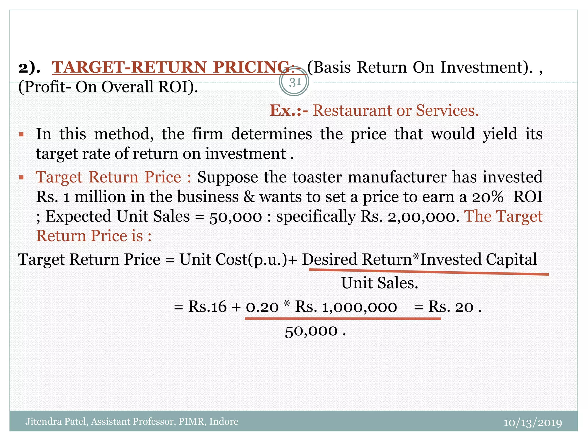 Pricing mix in marketing | PPTX
