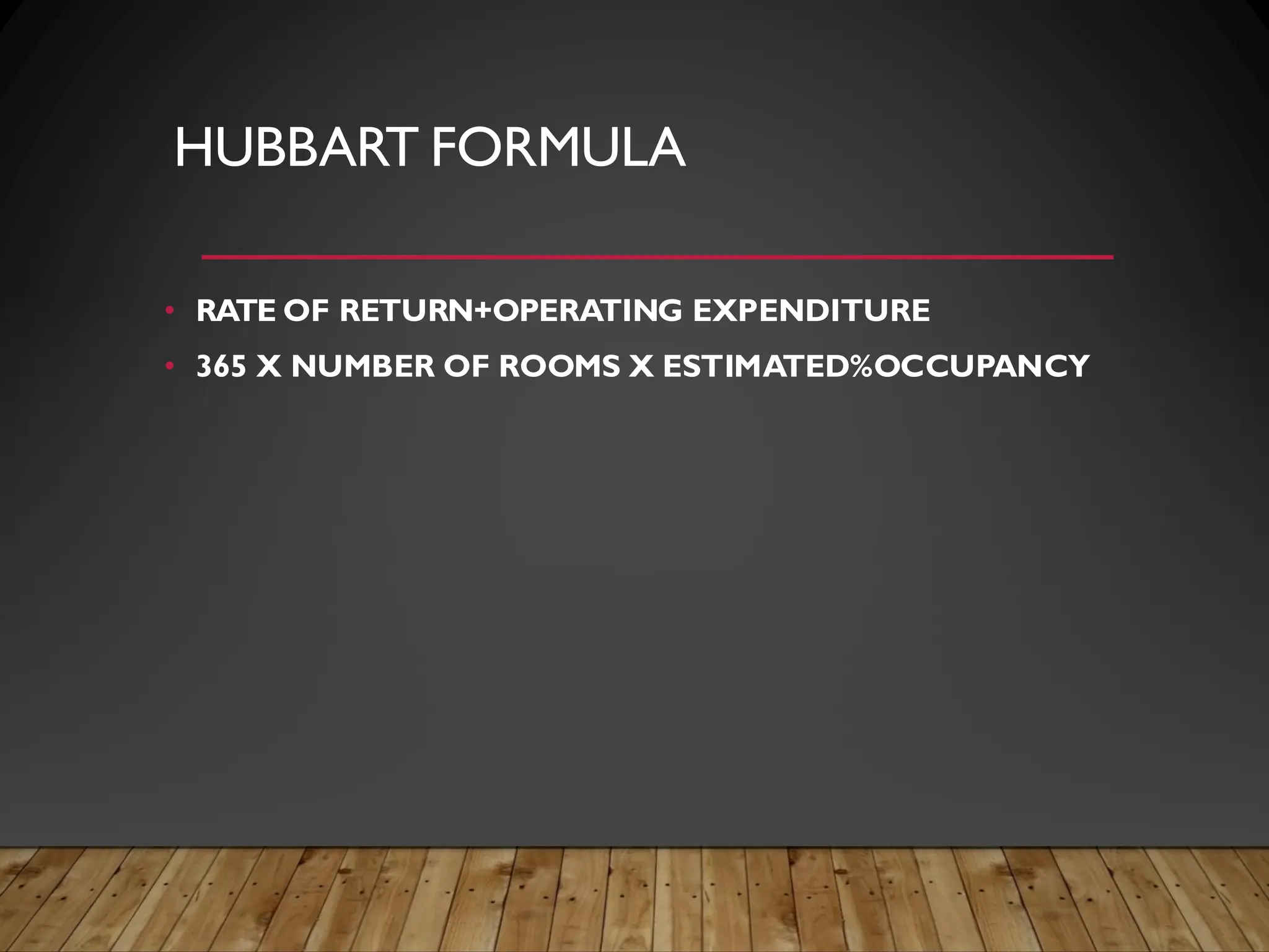 Hotel Room Pricing and different formulas | PPT