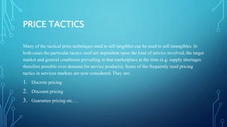 pricing of services | PPTX