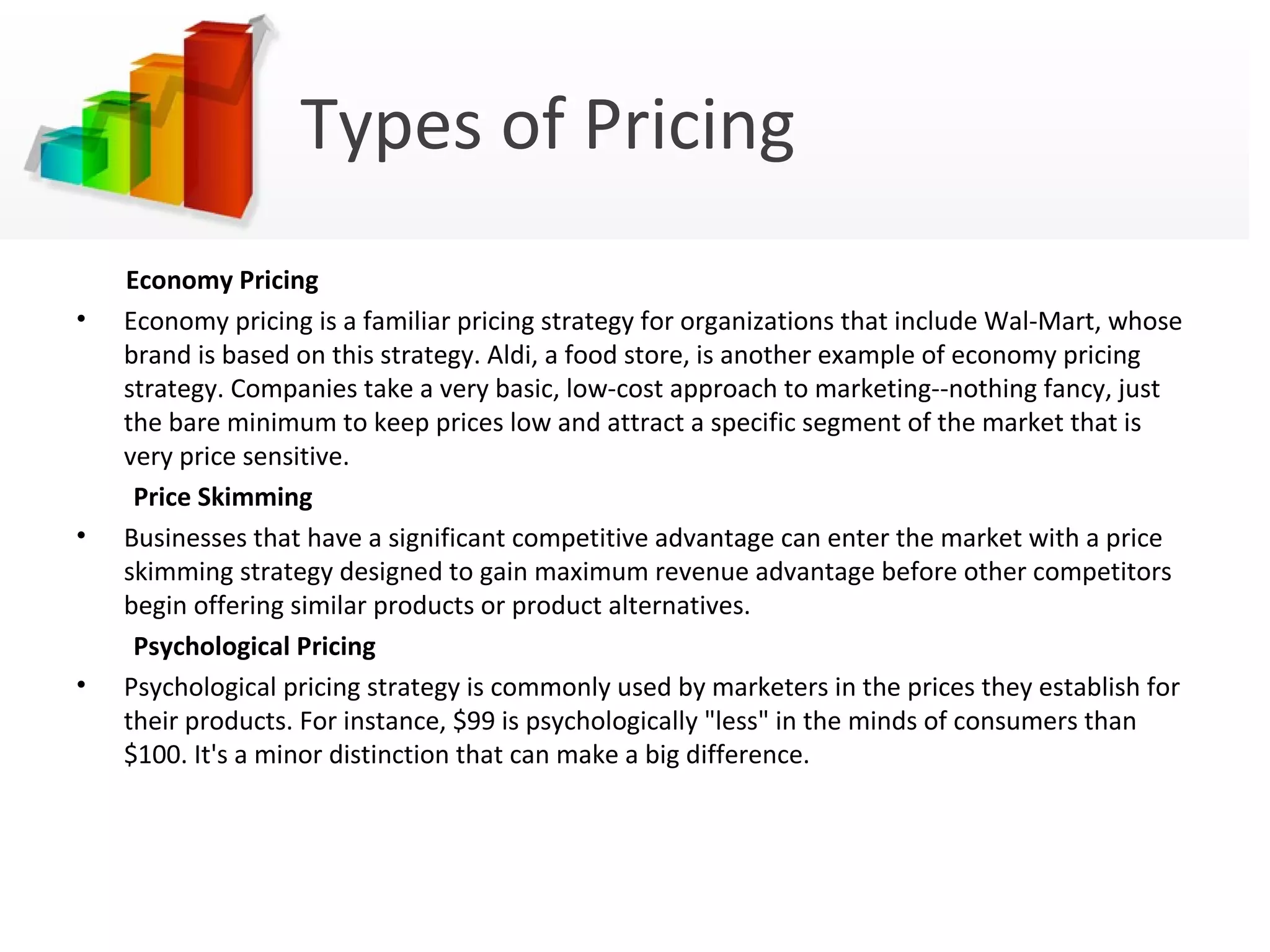 Pricing , penetration or skimming model of pricing | PPT