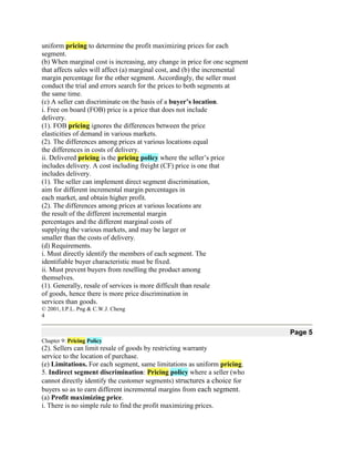 Pricing policy | PDF