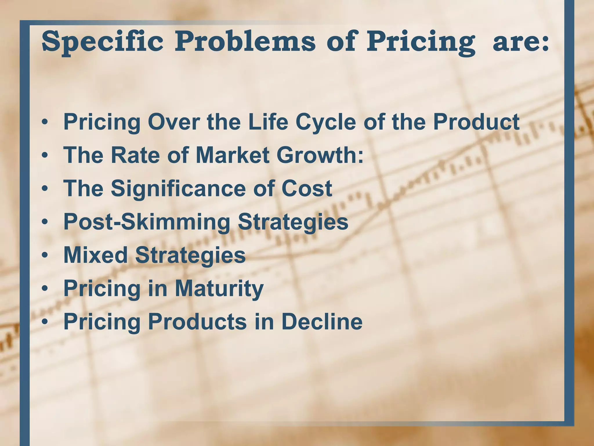 Pricing problems | PPTX