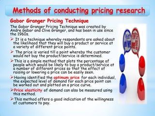Pricing research | PDF